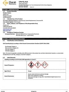 Safety Data Sheets | Charah® Solutions