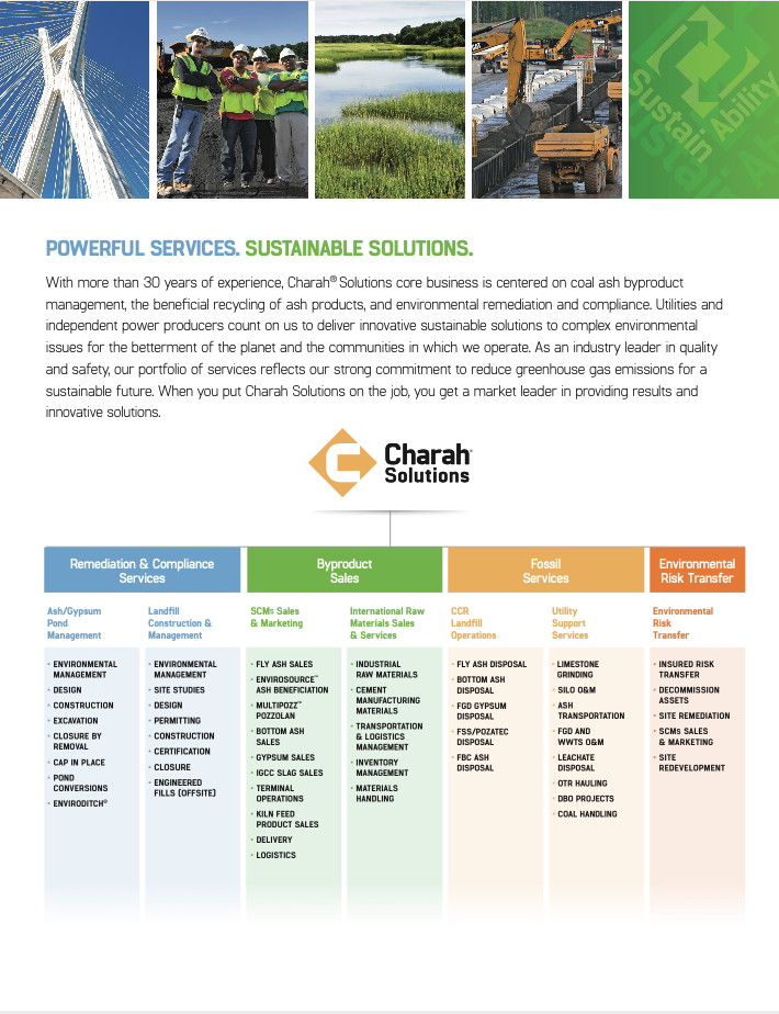 Brochures & SDS | Charah® Solutions